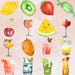Cocktails Menu Clipart, Watercolour Clipart, Clip Art Bundle, Drink ...