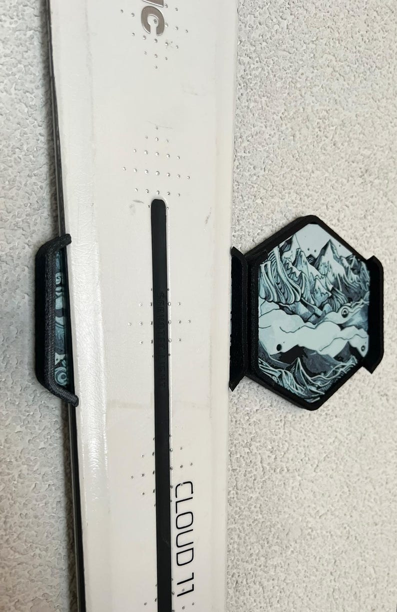 Personalized Ski Wall Mount | Custom Name Gear Rack | Modern Ski ...