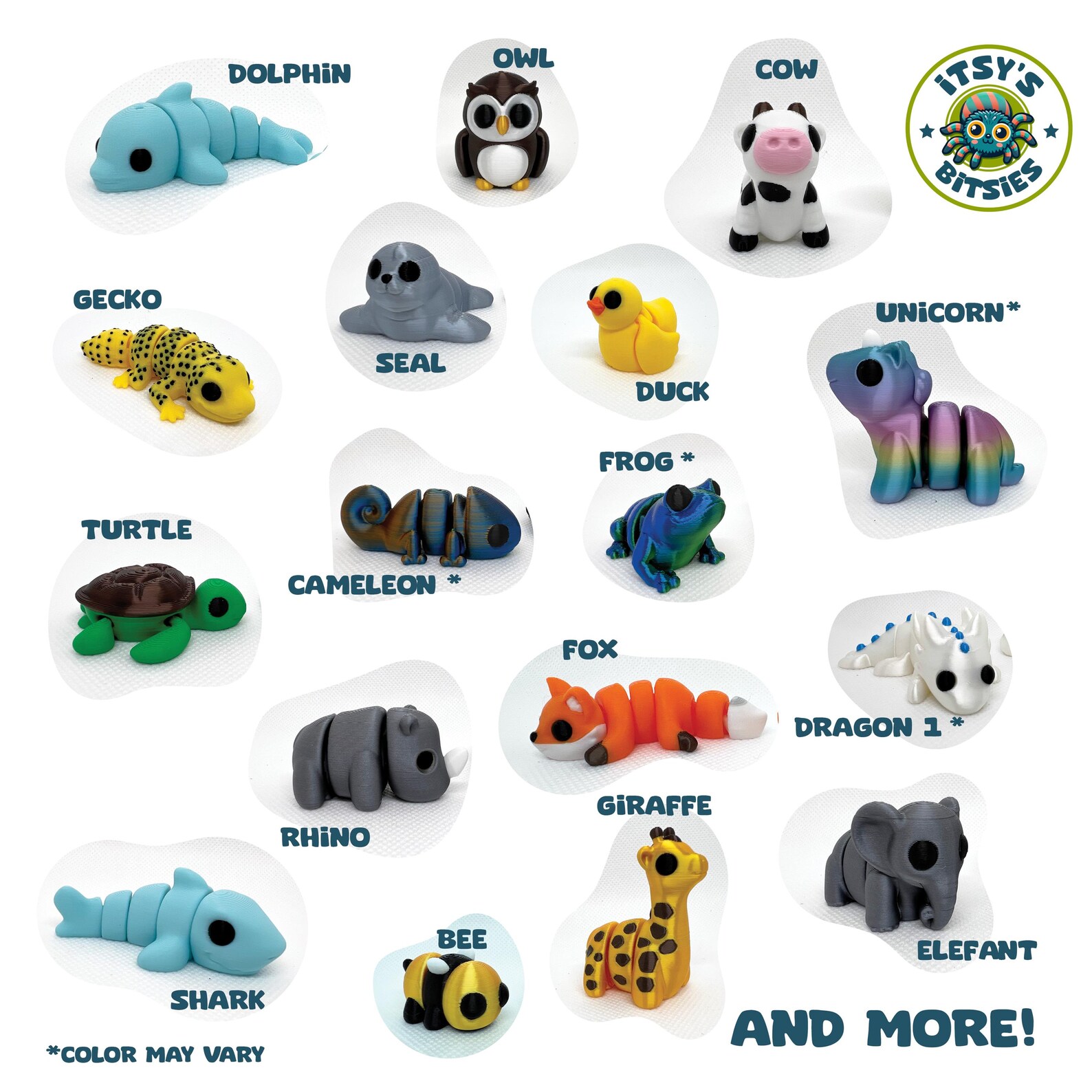 Itsy's Bitsies - Pick Your Own I Mini Animals | Articulating Tiny ...
