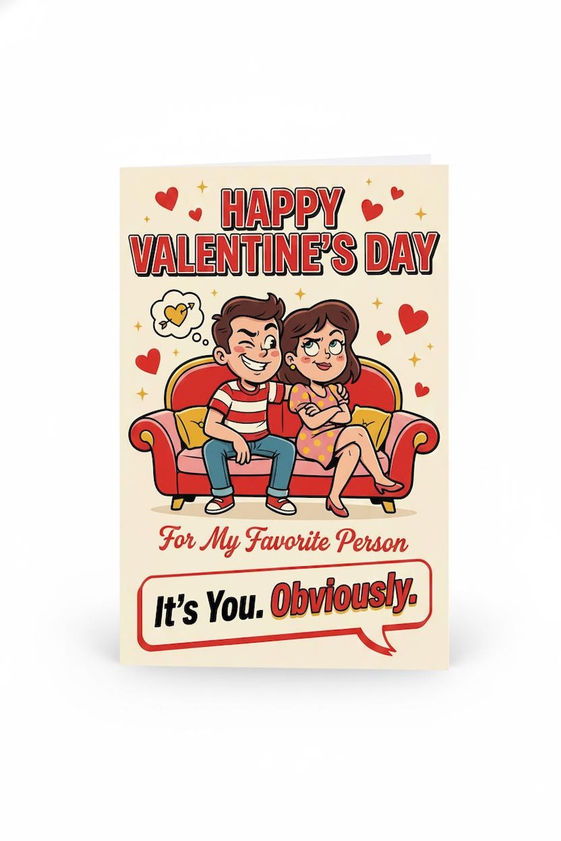 Funny Valentine's Day DIY Printable Card | Cheeky Valentine Card ...