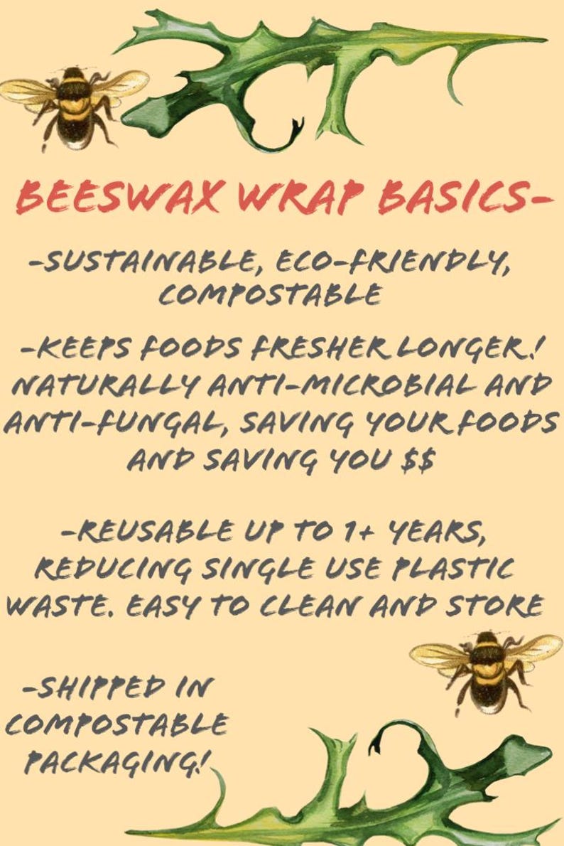 Hand Painted Sustainable Beeswax Bags & Wraps*reusable*sustainable ...