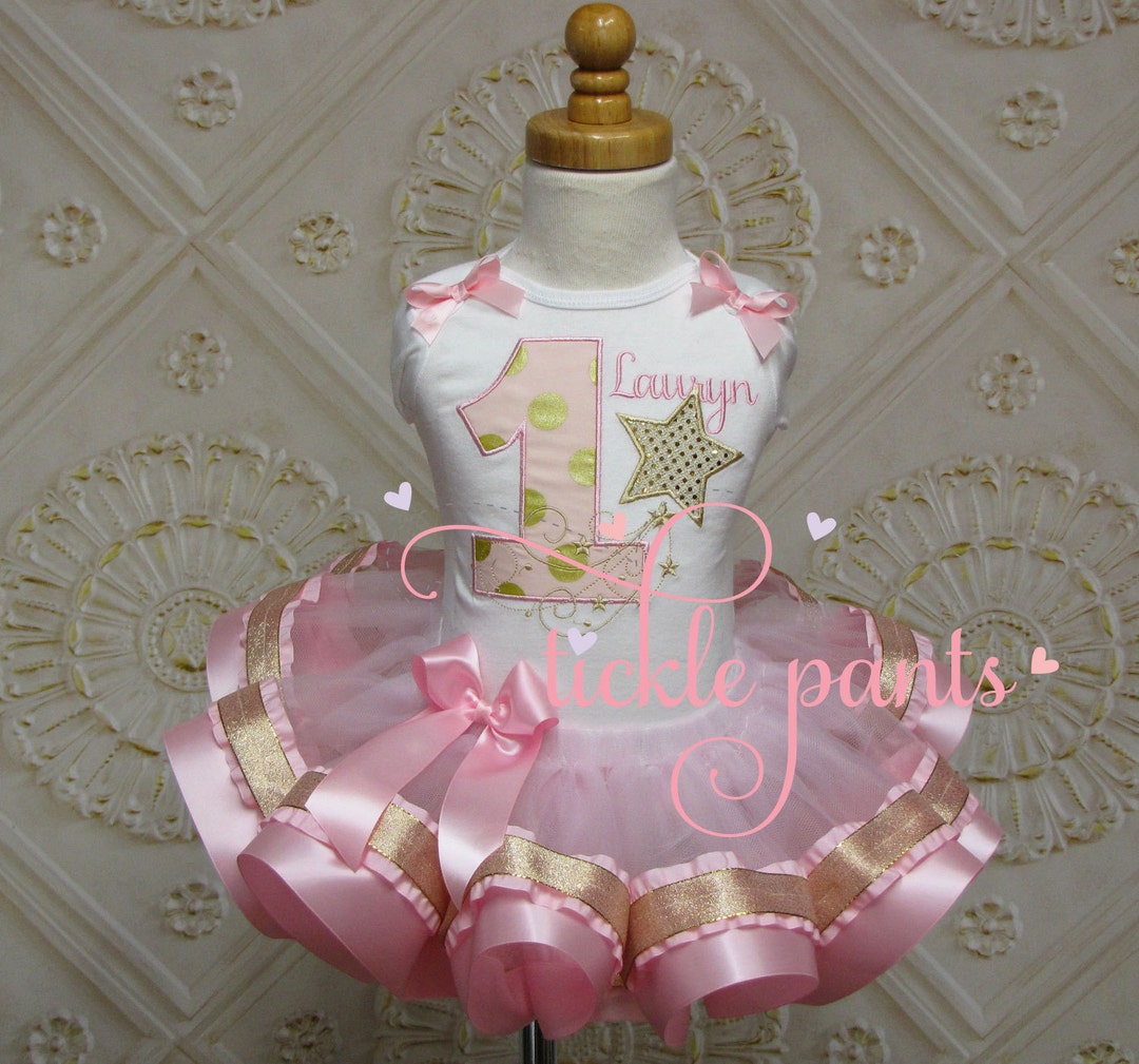 Twinkle Twinkle Little Star Birthday Outfit Pink and Sparkle - Etsy