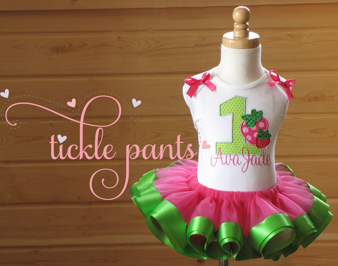 Strawberry Patch Birthday Tutu Outfit Includes Top, Tutu Many Colors ...