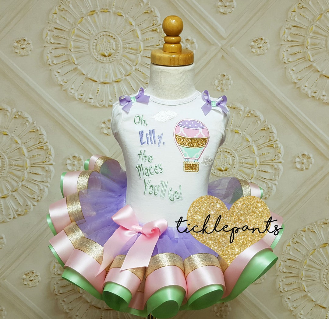 For All Sizes Hot Air Balloon Birthday Tutu Outfit Lavender Mint Gold ...