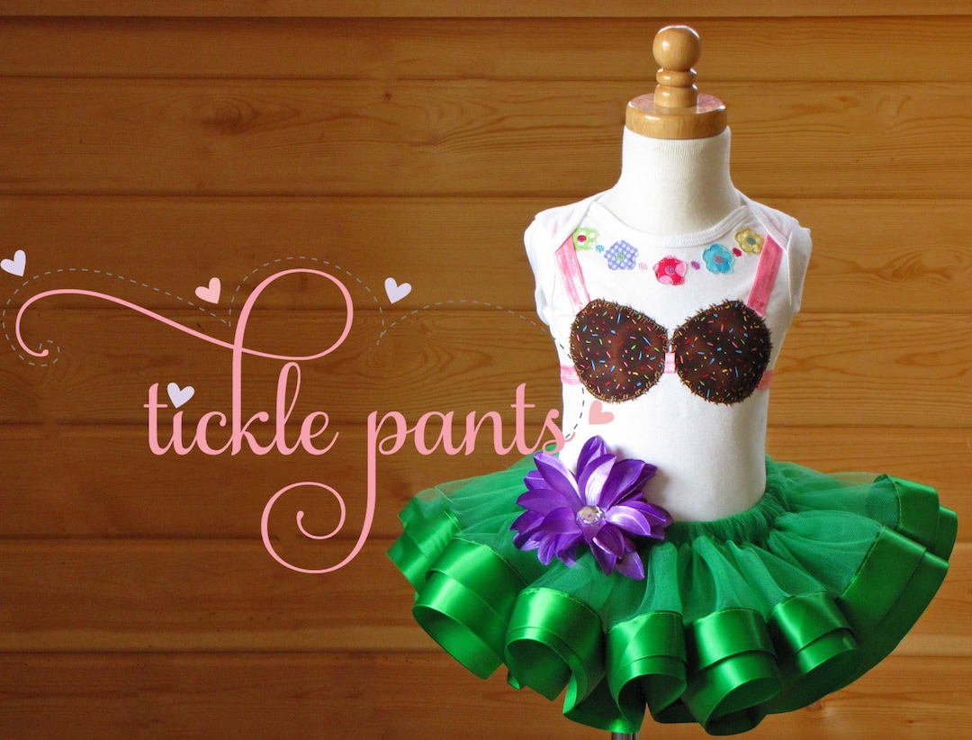 Hula Girl - Coconut Bra Hawaiian Tutu Outfit - Tropical Colors ...