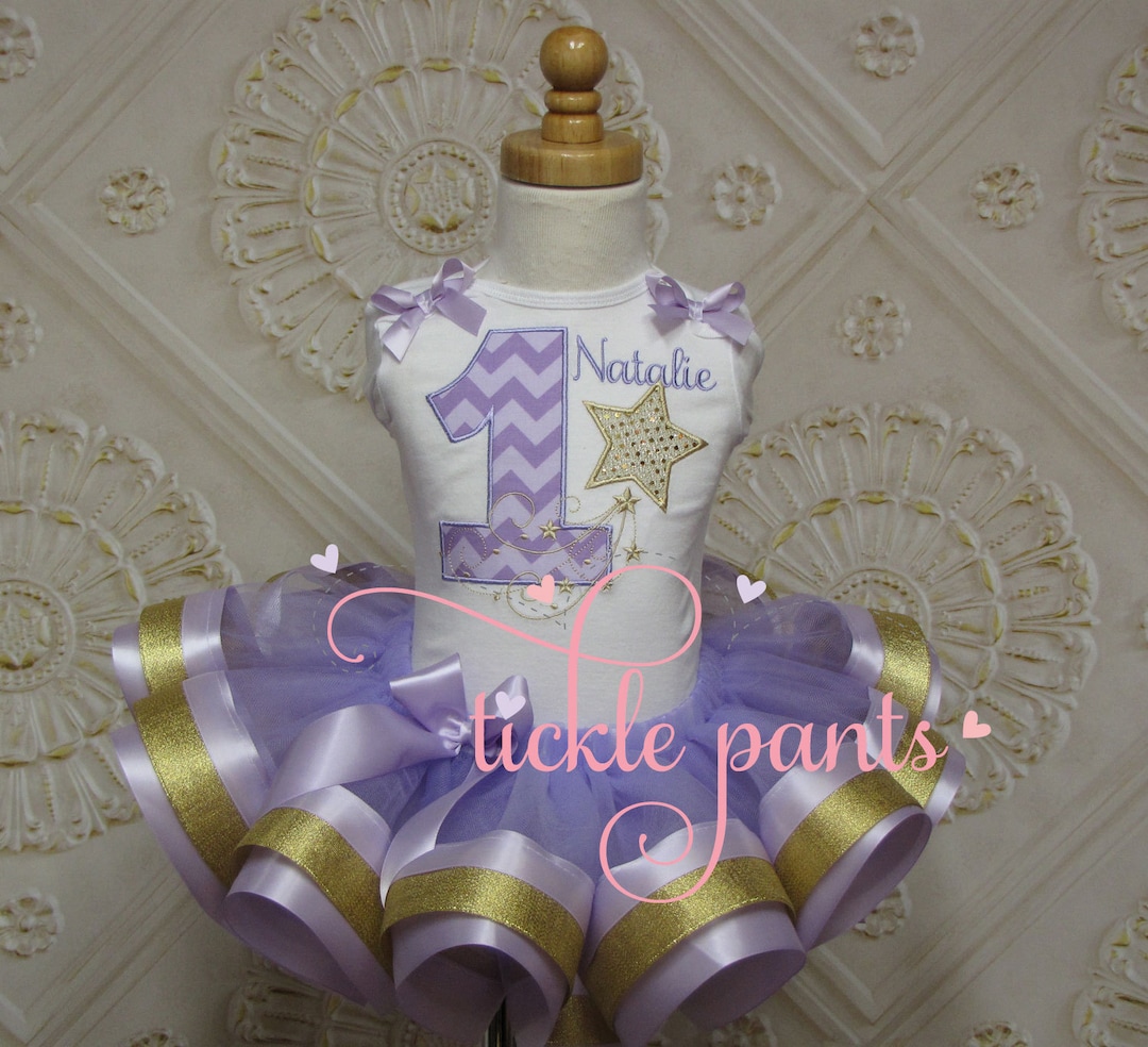 Twinkle Twinkle Little Star Birthday Outfit Lavender Purple and Sparkle ...