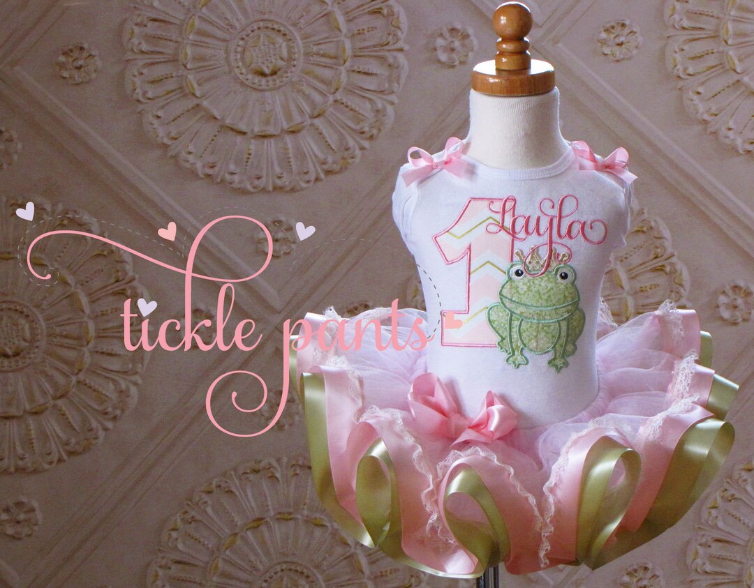 For All Ages - Frog Prince Tiana Birthday Tutu Outfit - Pink Mint ...