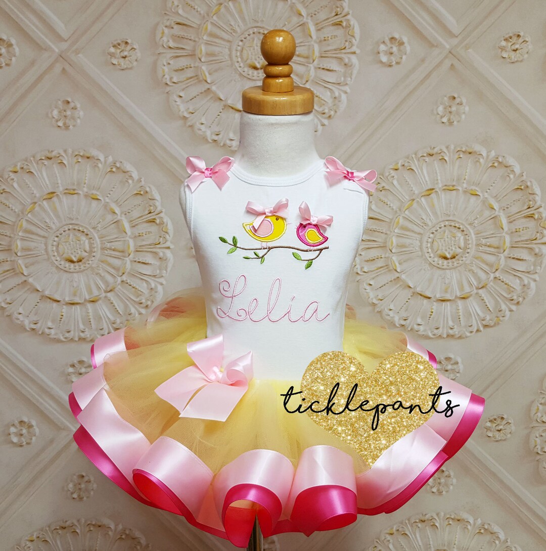 For All Ages and Sizes Birds Tutu Outfit Includes Top, Ribbon Ruffled ...