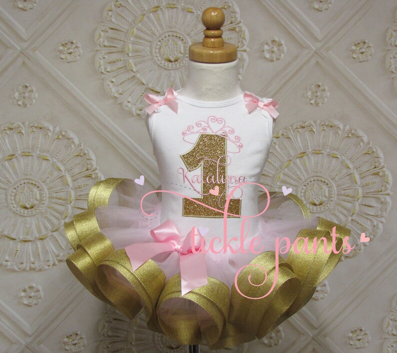 Princess Crown and Name Tutu Outfit Baby Girls 1st Birthday - Etsy