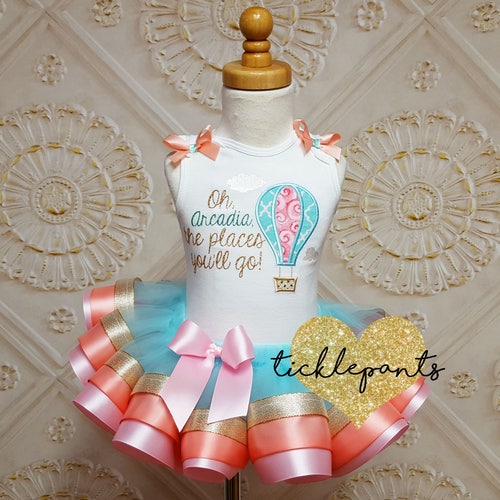 Whimsical Hot Air Balloon Birthday Tutu Outfit Pink and - Etsy