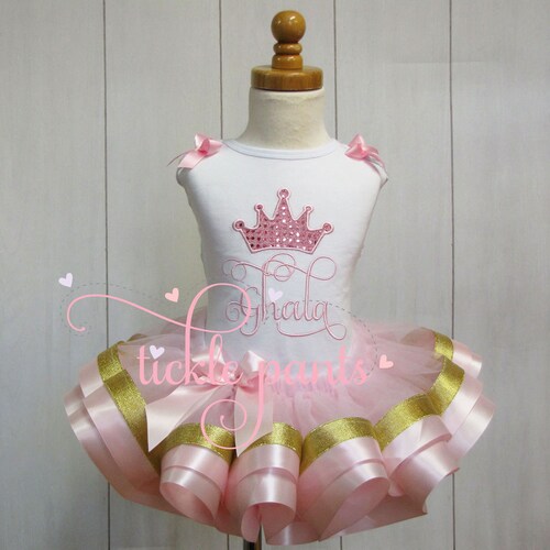 Princess Crown and Name Tutu Outfit Baby Girls Birthday - Etsy