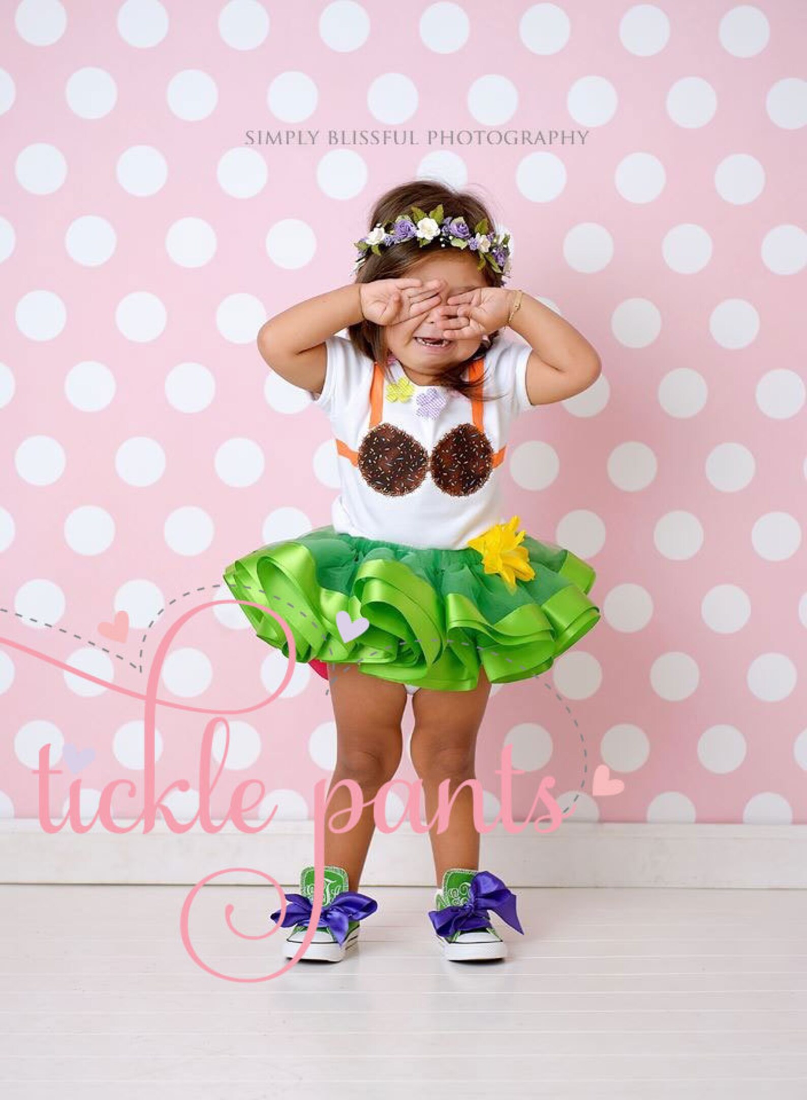 Hula Girl Coconut Bra Hawaiian Tutu Outfit Tropical Colors - Etsy