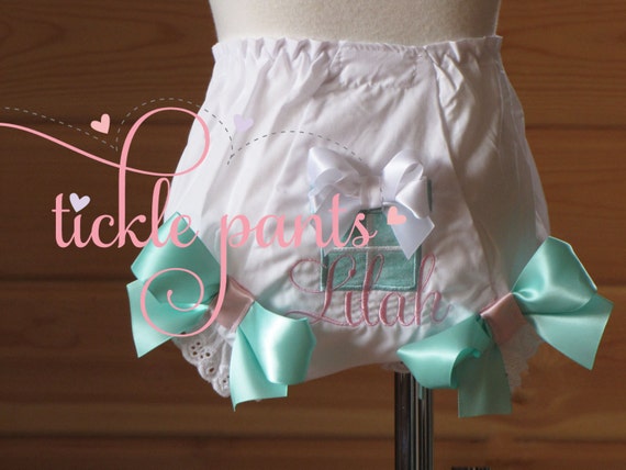 Blue Gift Box Bloomers Diaper Cover Bloomers Aqua Blue | Etsy