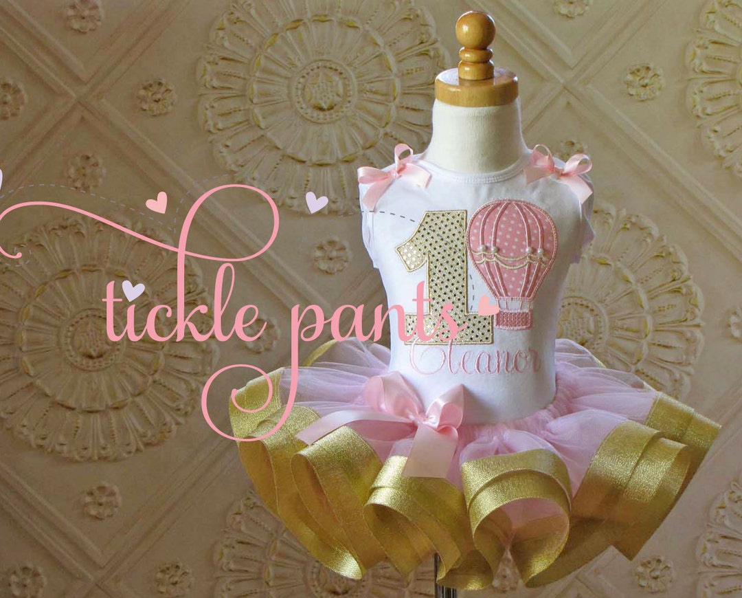 Whimsical Hot Air Balloon Birthday Tutu Outfit Pink and - Etsy