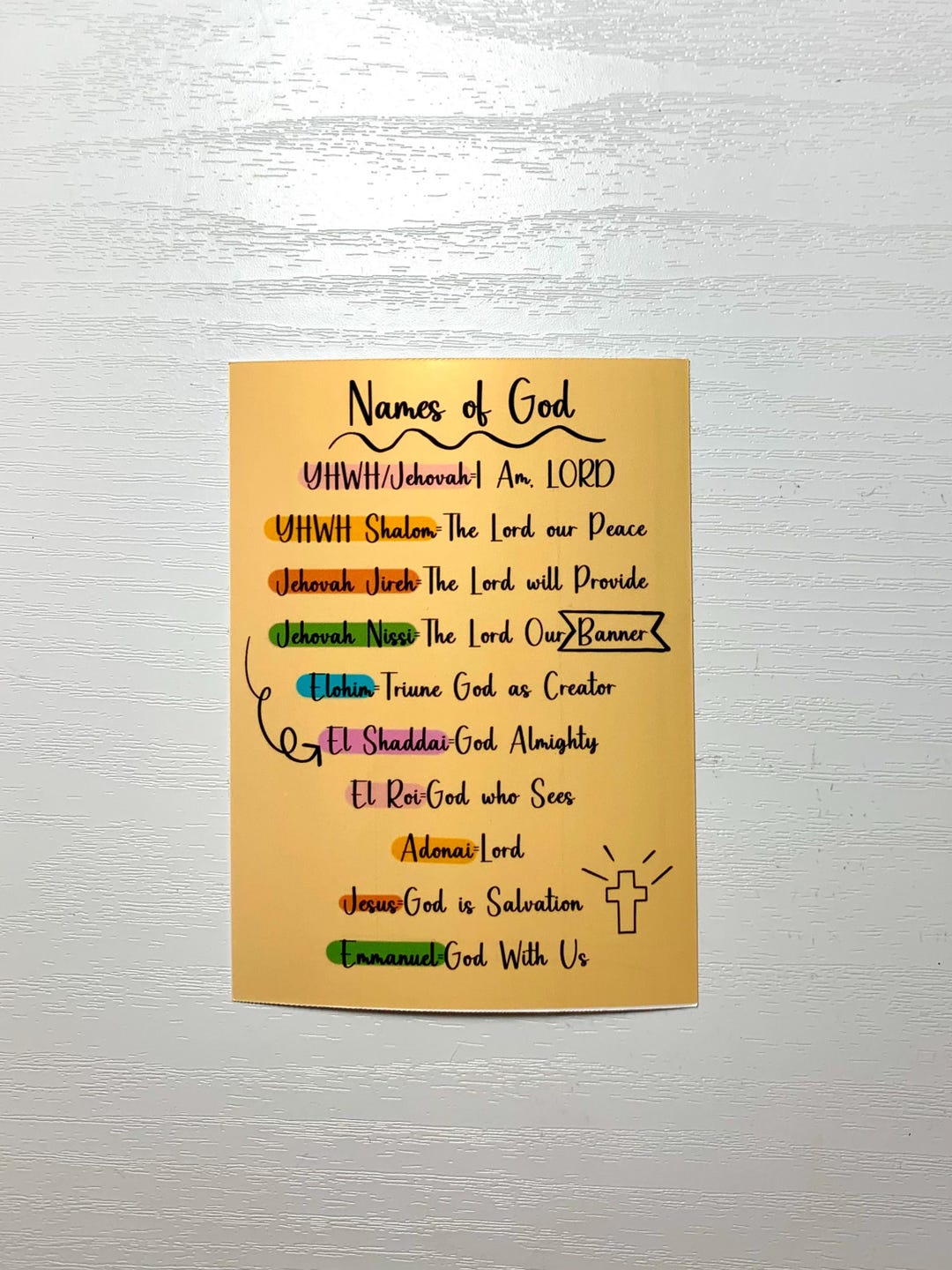 Names of God Sticker - Etsy