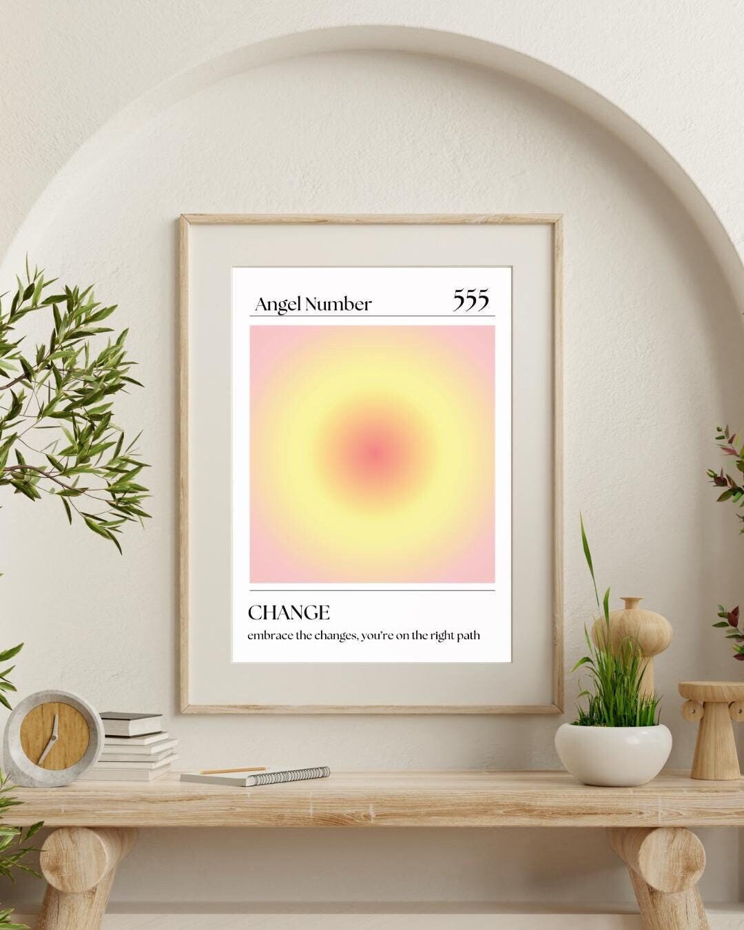 Angel Number Poster, Angel Number Wall Art, Aura Poster, 555 Poster ...
