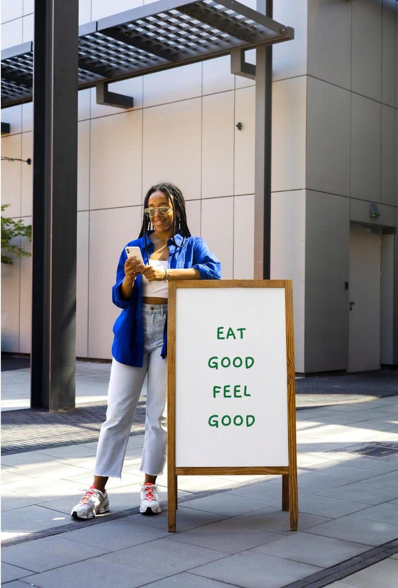 Eat Good Feel Good Poster, Eat Good Feel Good Wall Art, Kitchen Wall ...