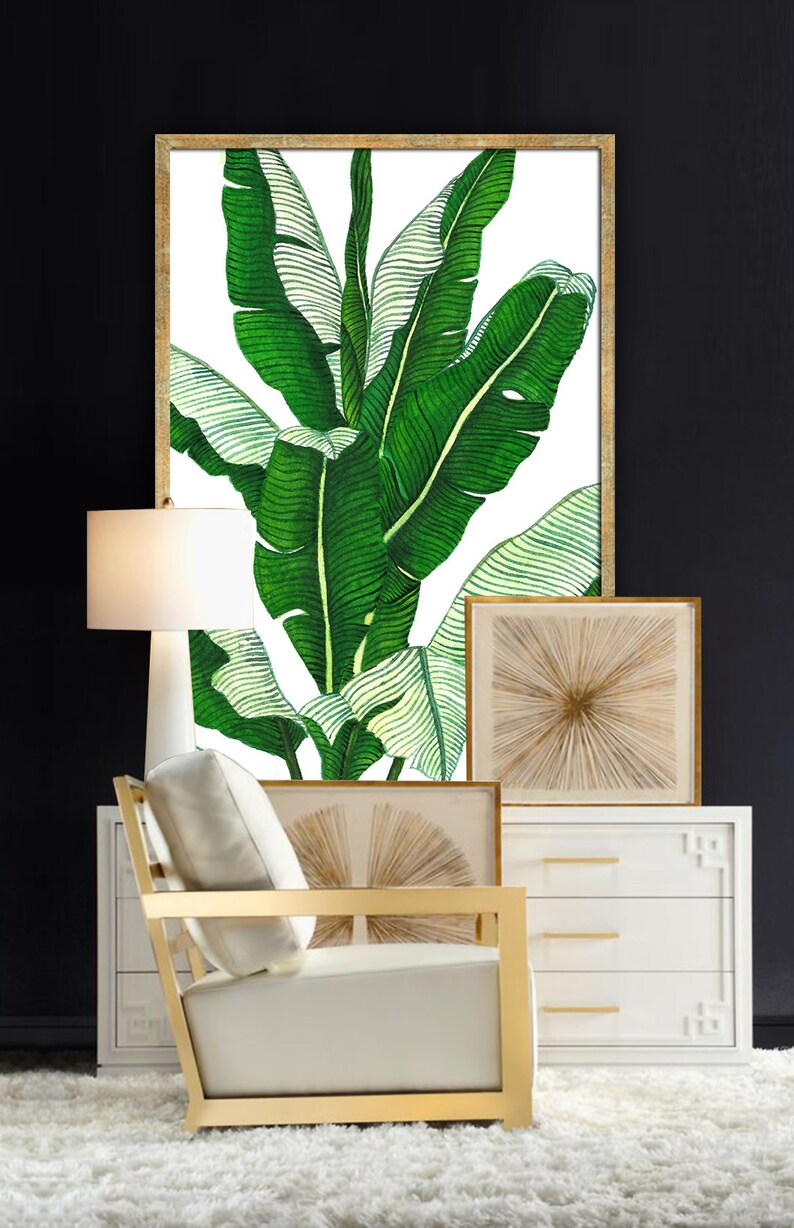 Banana Leaf Print DIGITAL FILE leaf print palm print palm | Etsy