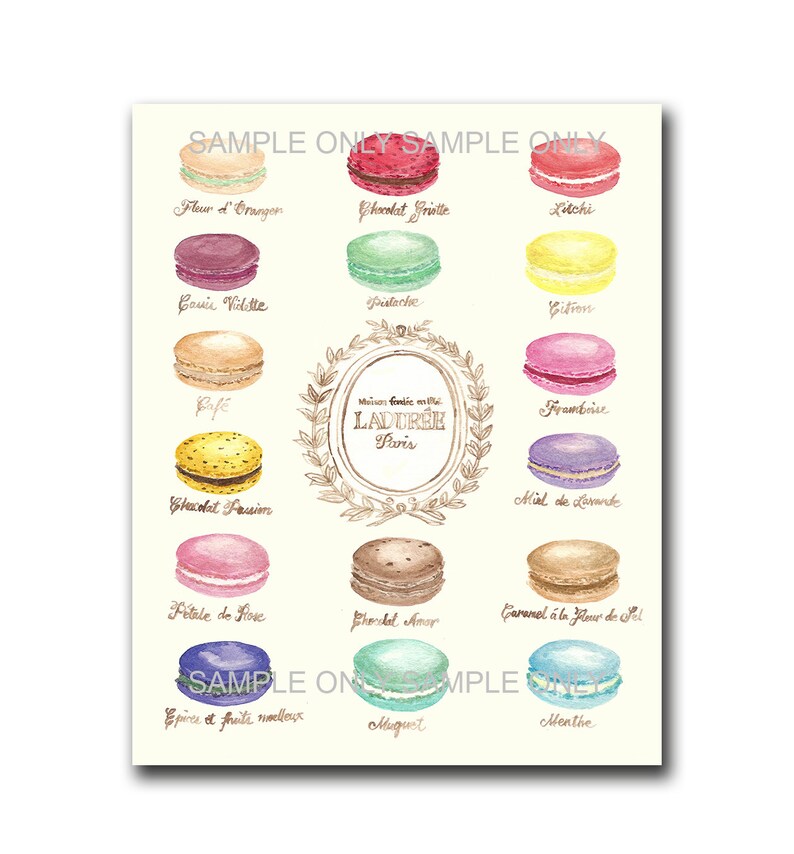 Macaron Art Poster : DIGITAL FILE Laduree Print Laduree | Etsy Canada