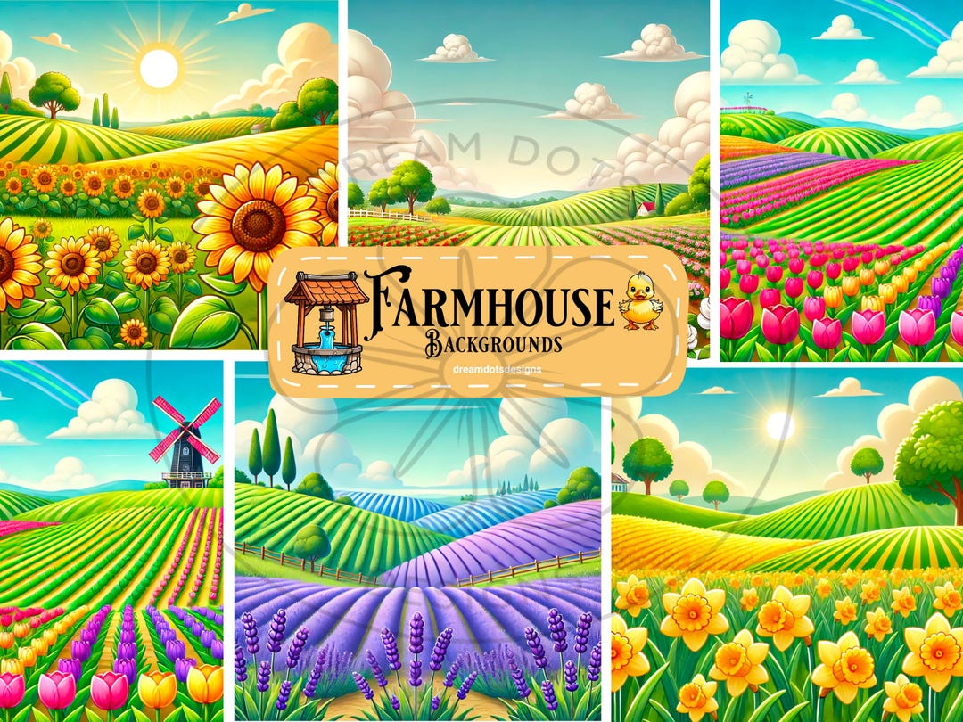 Farmhouse Backgrounds Set PNG Pack 3 - Etsy