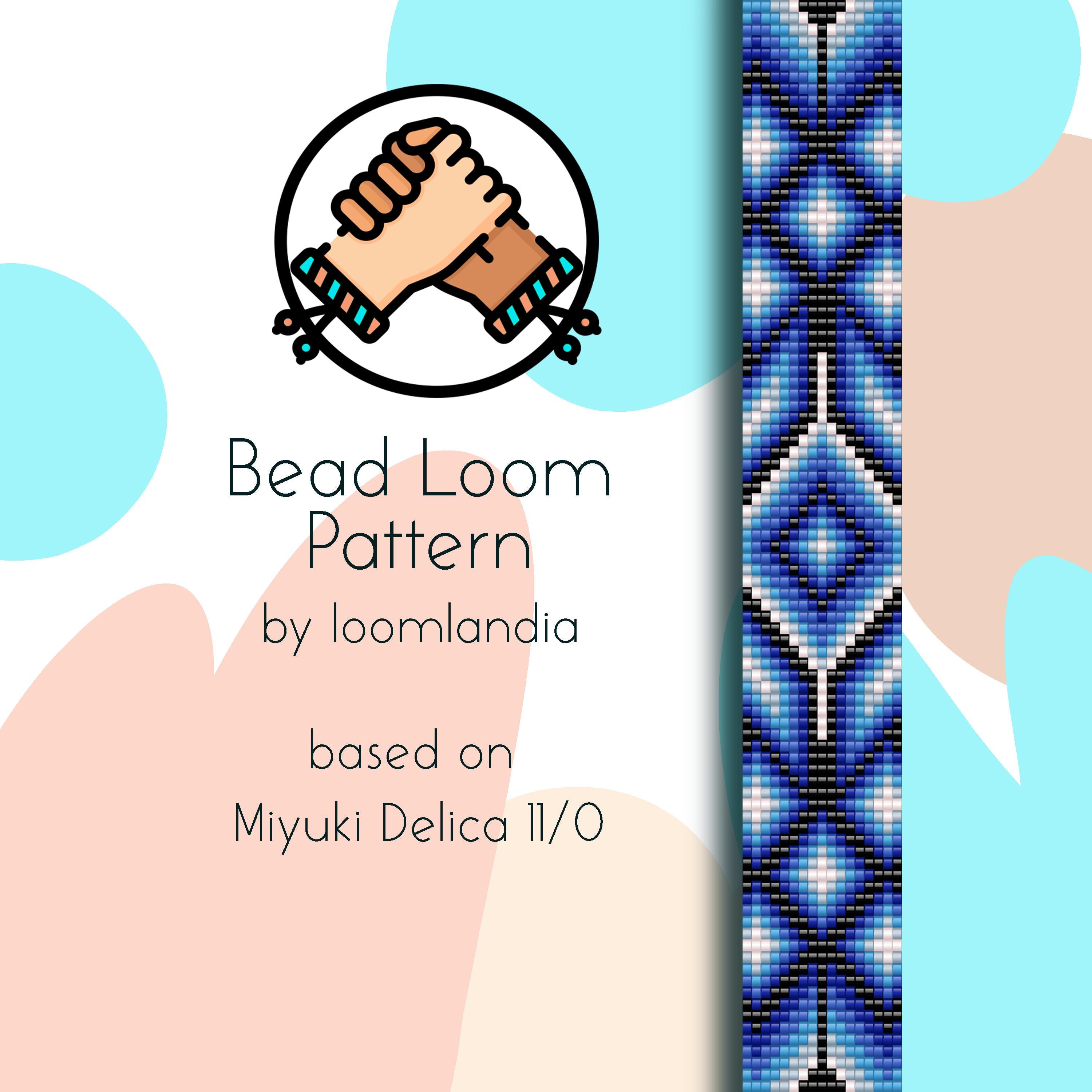 Frozen Drops Bead Loom Bracelet Pattern - Bead Loom Pattern Based on ...