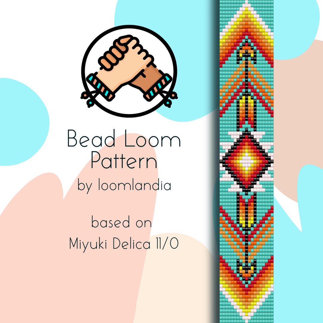 Arrow Bead Loom Bracelet Pattern - Bead Loom Pattern Based on Miyuki Delica 11/0 - Etsy