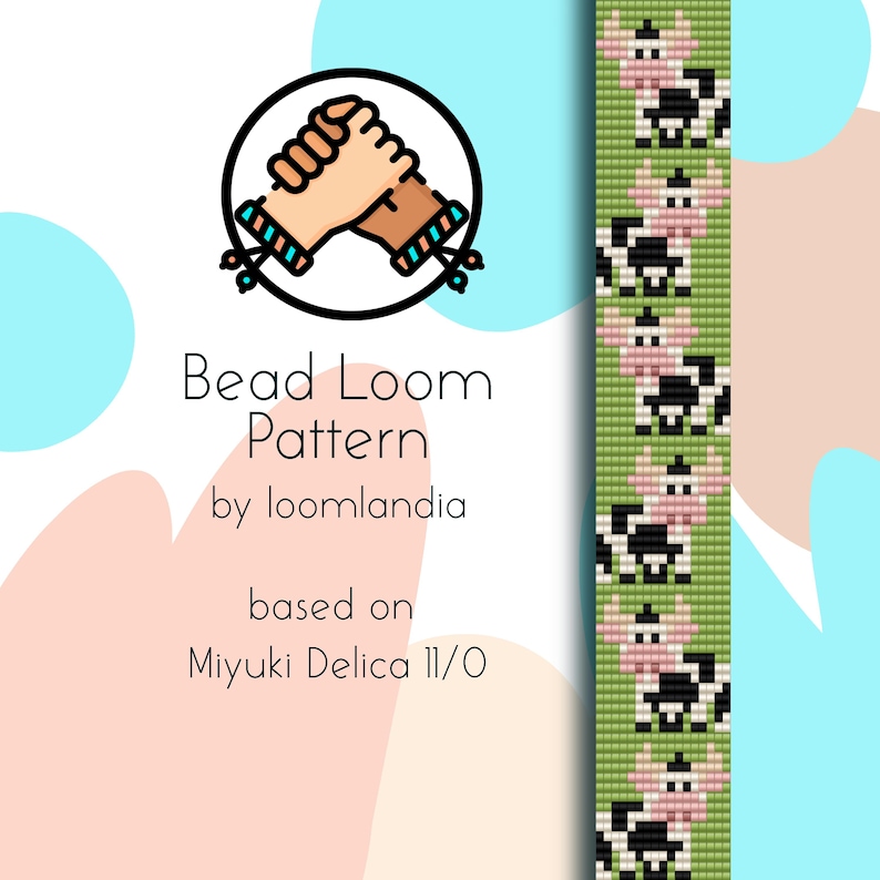 Cow Bead Loom Bracelet Pattern - Bead Loom Pattern Based on Miyuki ...