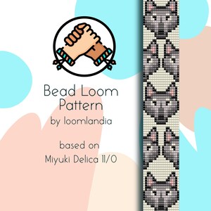 Grey Wolves Bead Loom Bracelet Pattern - Bead Loom Pattern Based on ...