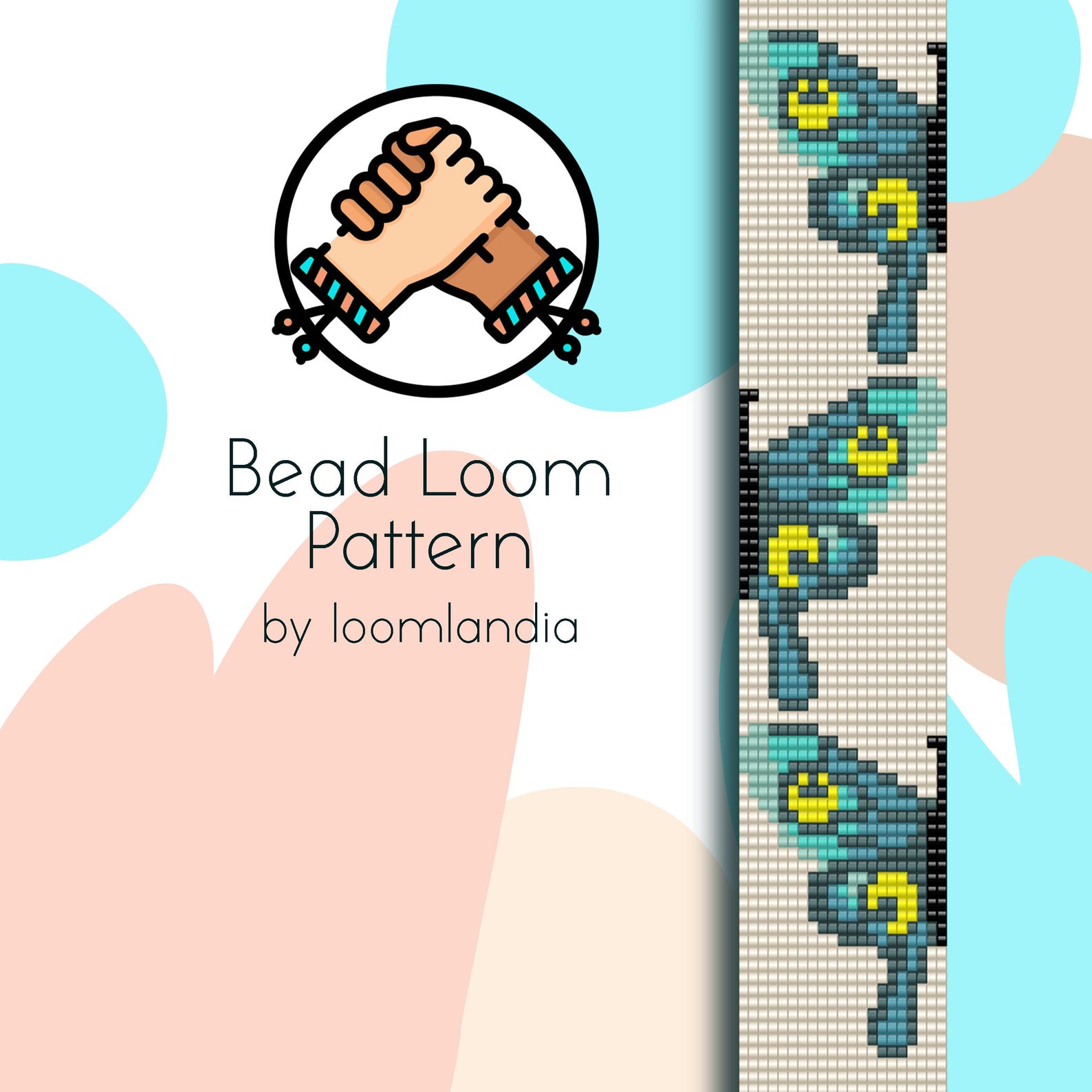 Moon Moth Butterfly Bead Loom Bracelet Pattern - Bead Loom Pattern ...