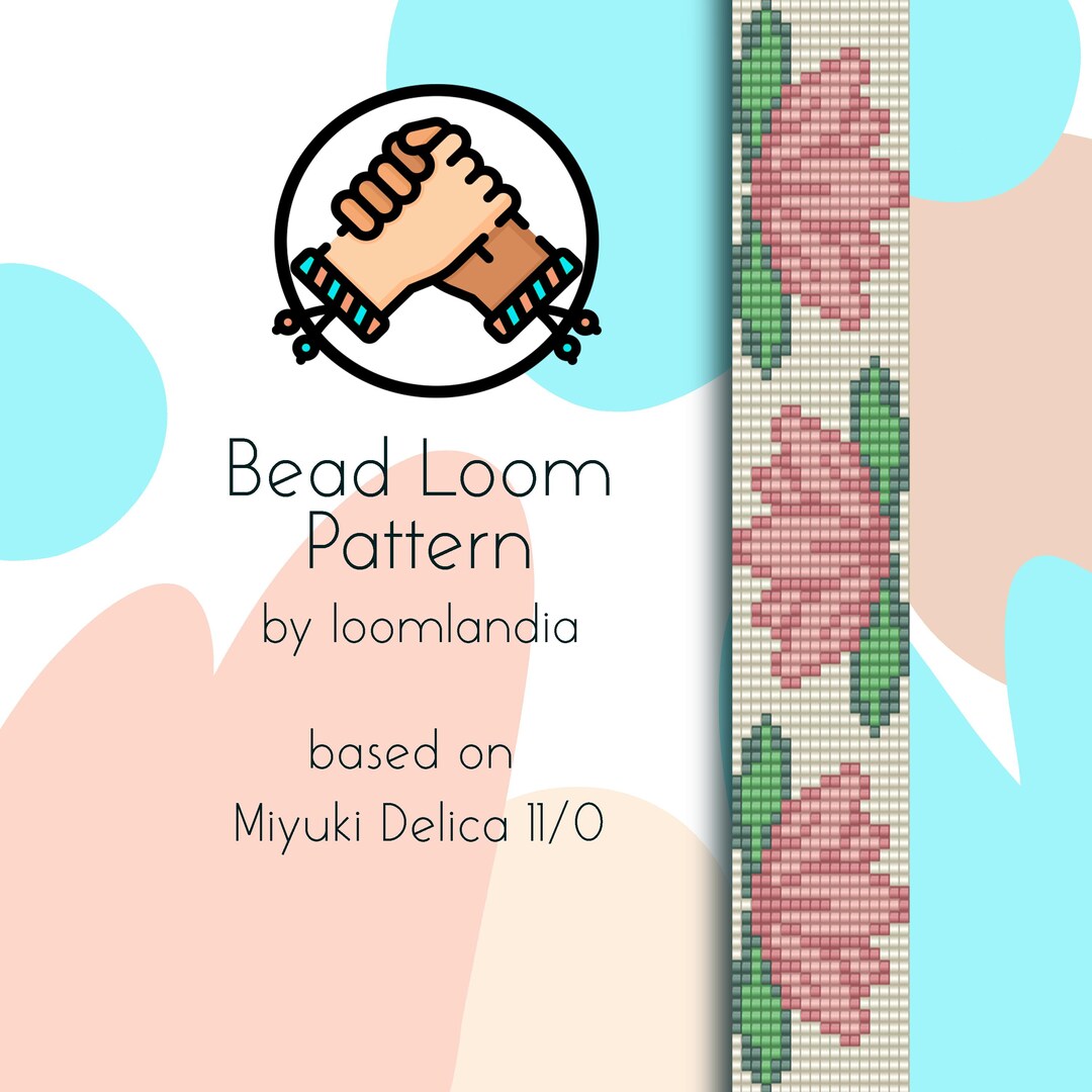 Water Lily Bead Loom Bracelet Pattern - Bead Loom Pattern Based on ...