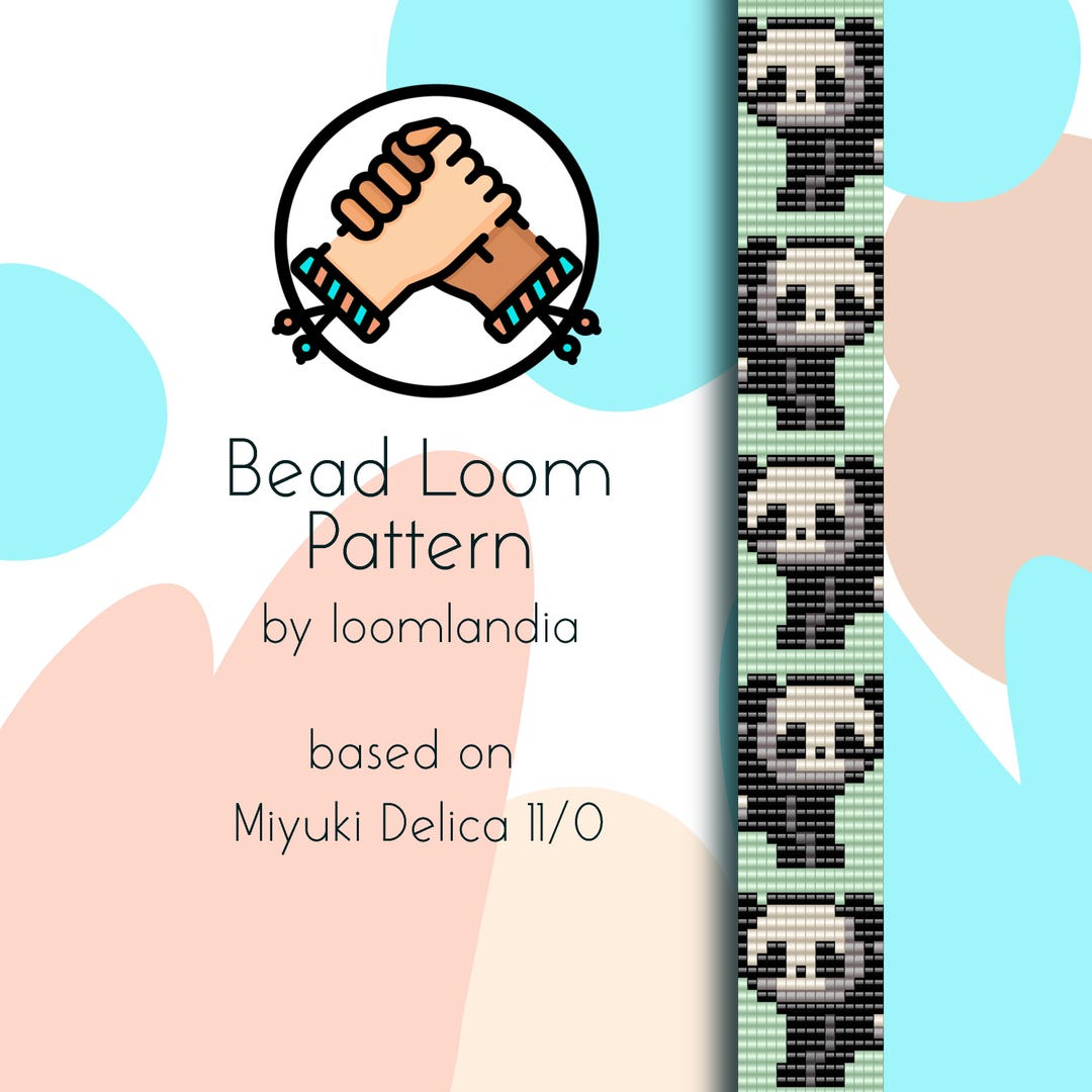 Panda Loom Bracelet Pattern - Bead Loom Pattern Based on Miyuki Delica ...