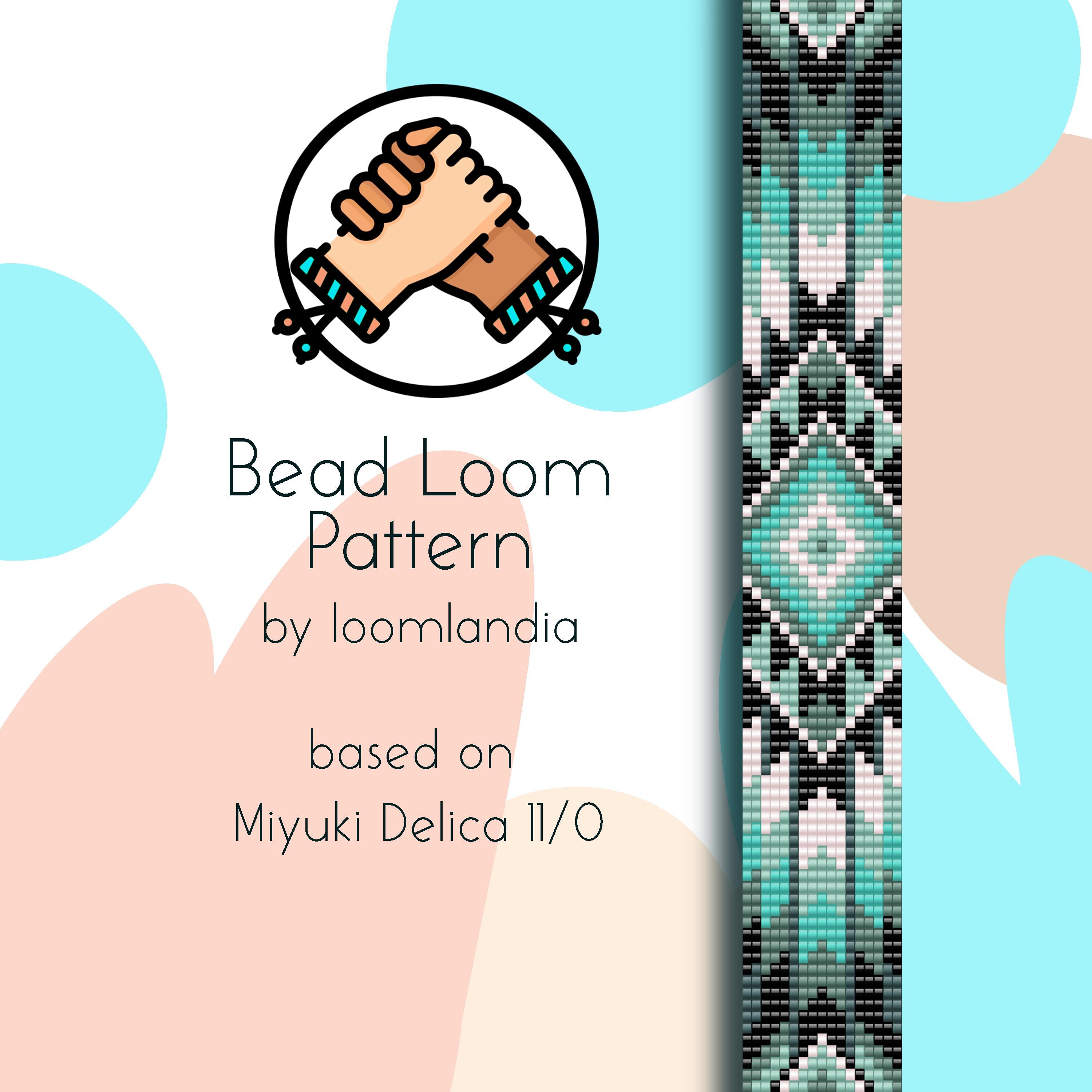 Lake Bead Loom Bracelet Pattern - Bead Loom Pattern Based on Miyuki ...