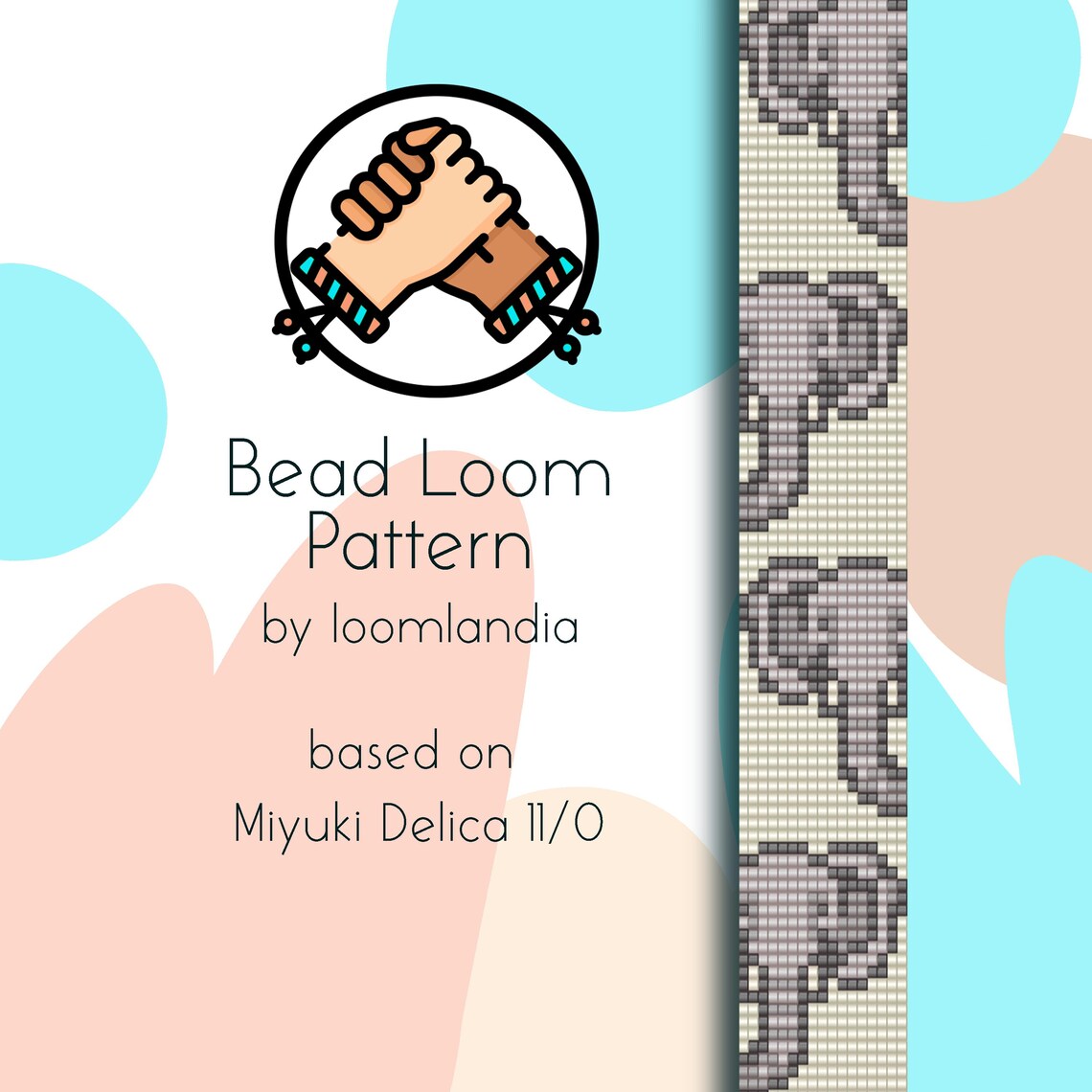 Elephant Bead Loom Bracelet Pattern - Bead Loom Pattern Based on Miyuki ...