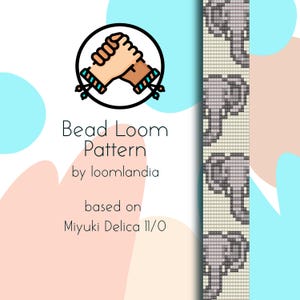 Elephant Bead Loom Bracelet Pattern - Bead Loom Pattern Based on Miyuki ...