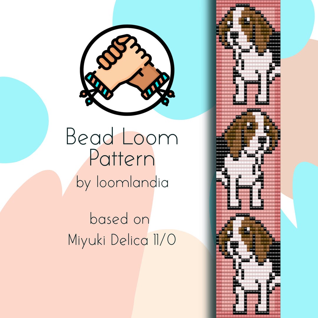 Beagle Dogs Bead Loom Bracelet Pattern - Bead Loom Pattern Based on ...