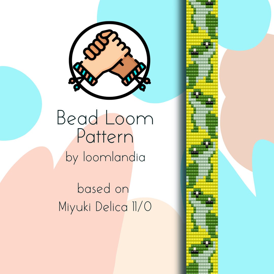 Funny Gecko Lizard Bead Loom Bracelet Pattern - Bead Loom Pattern Based ...