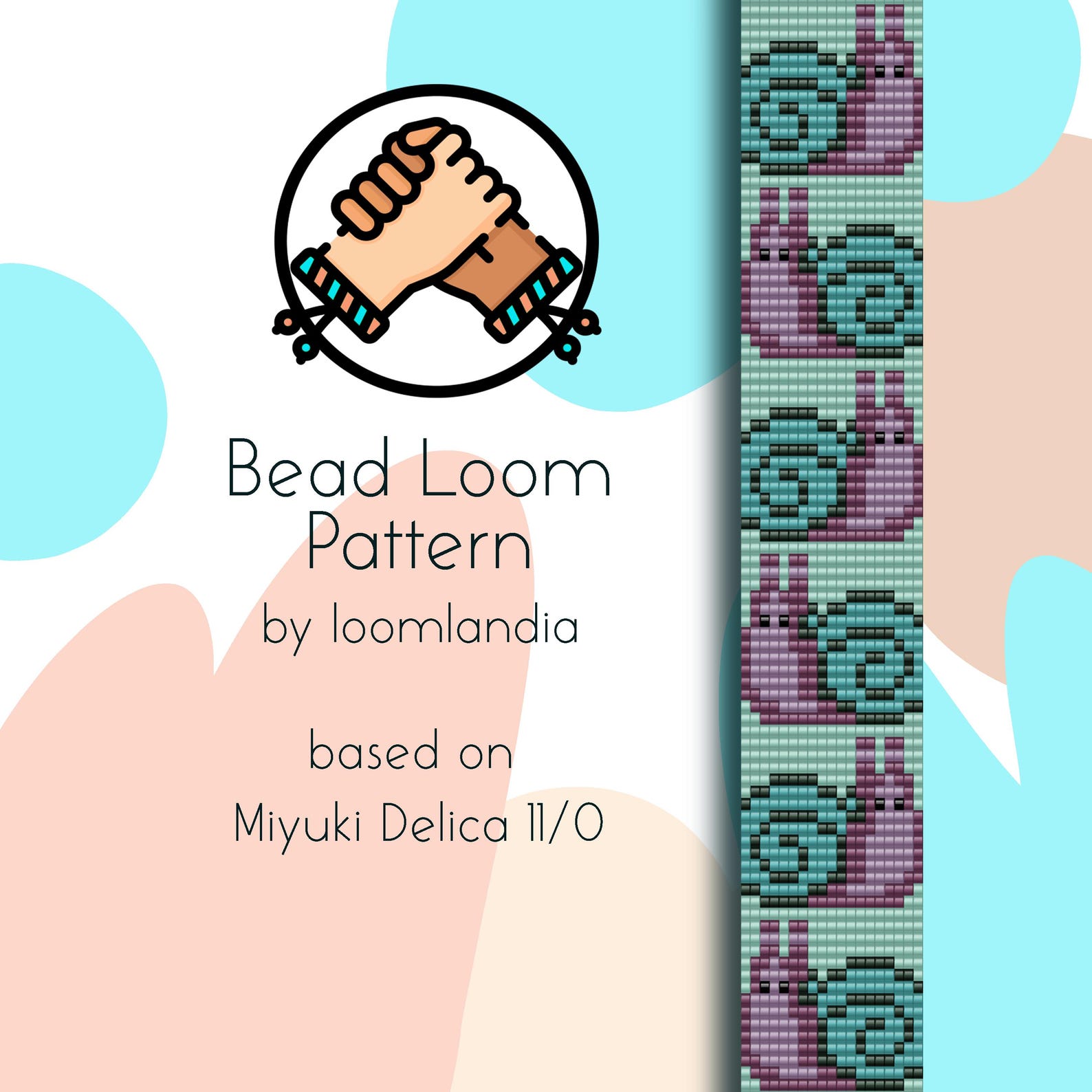 Snails Bead Loom Bracelet Pattern - Bead Loom Pattern Based on Miyuki ...