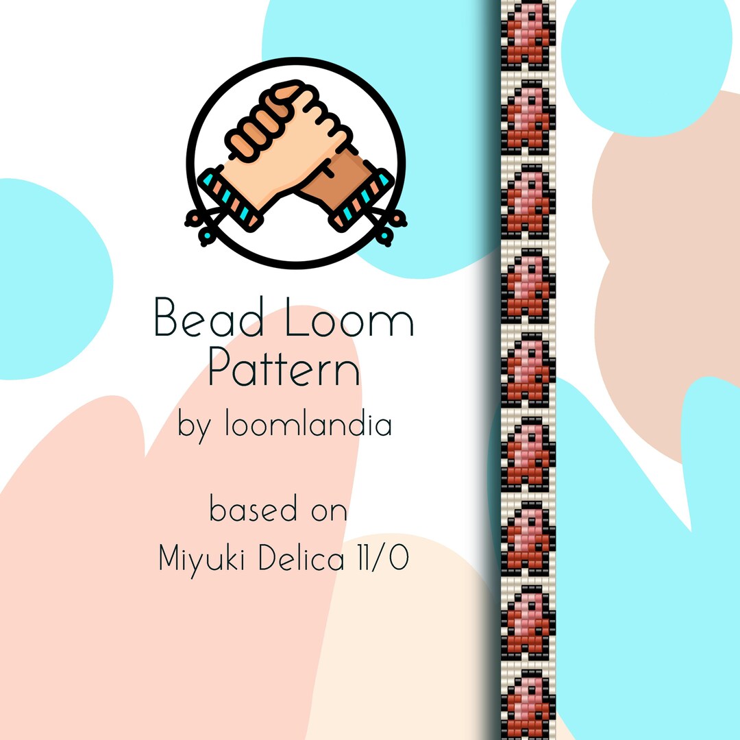 Narrow Fish Loom Bracelet Pattern - Bead Loom Pattern Based on Miyuki ...