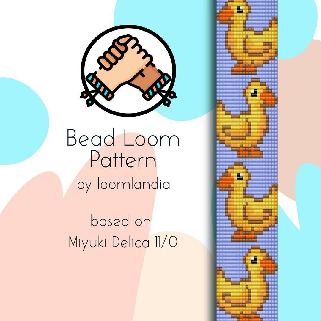 Duck Cardinal Bead Loom Bracelet Pattern - Bead Loom Pattern Based on ...