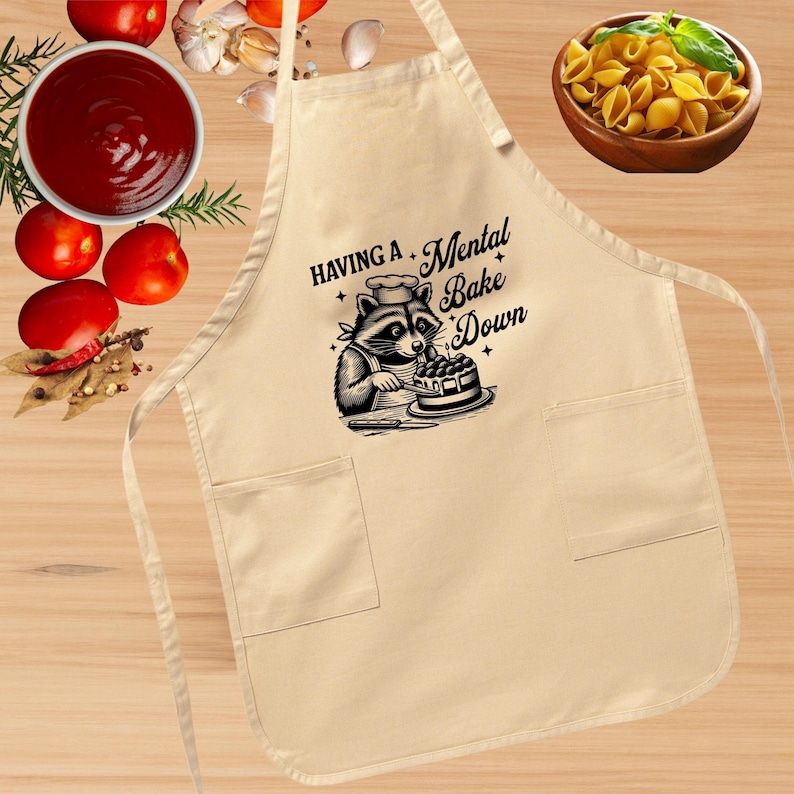 Having A Mental Bake Down Apron, Funny Graphic Apron for Mom, Chef ...