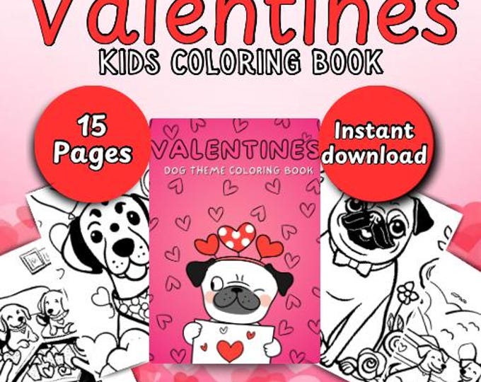 30 Valentine Dog Themed Coloring Pages, 30 Cute Love Coloring Pages ...