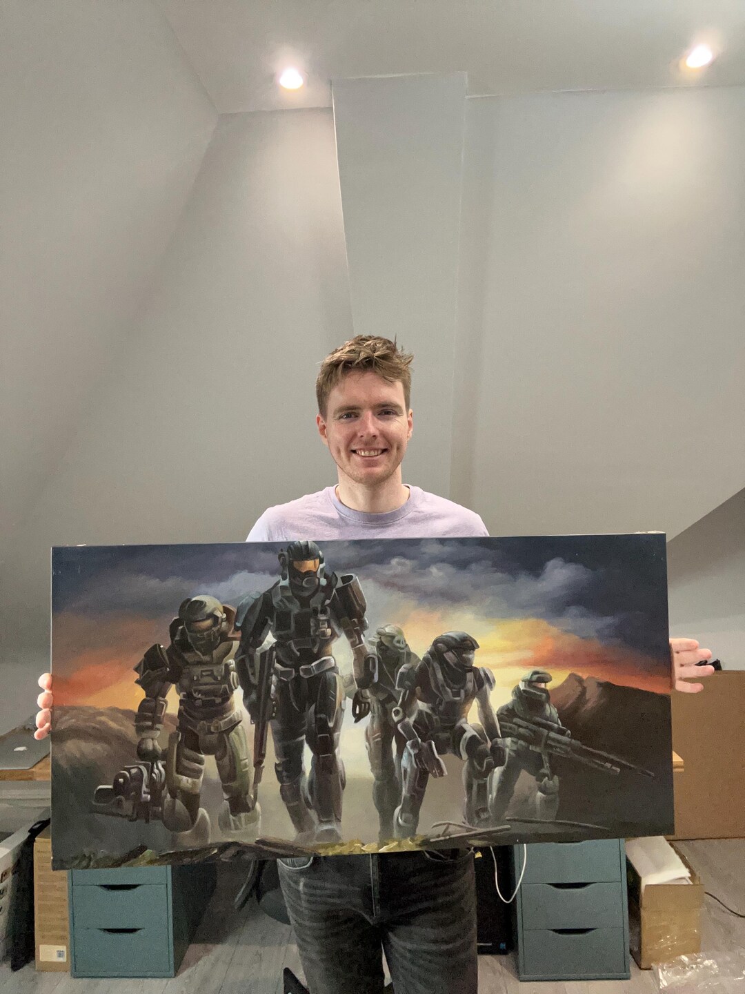 Oil Painting - Remeber Reach From Halo Reach - Original Painting ...