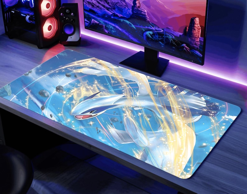 Lugia TCG Playmat Pokemon Card Mat / Trading Card Game Pad Gift Lorcana ...