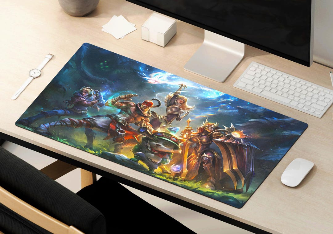 League of Legends Desk Mat Arcane Playmat Gaming Jinx Mousepad Lol TCG ...