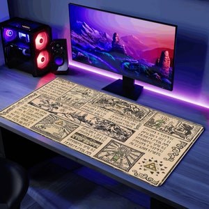 Zelda Desk Mat Legend of Zelda Mouse Pad / Hyrule Map Playmat Gaming ...