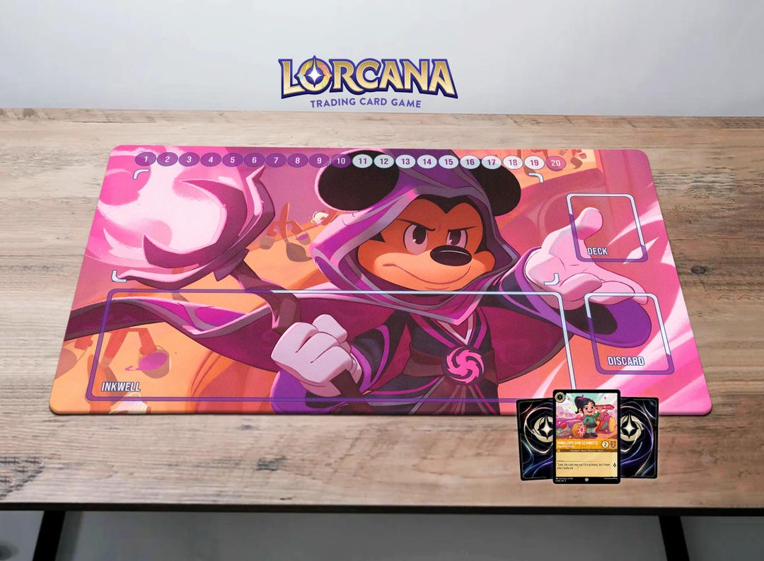 Lorcana Mickey TCG Playmat / Trading Card Game Lorcana Desk Mat Disney ...