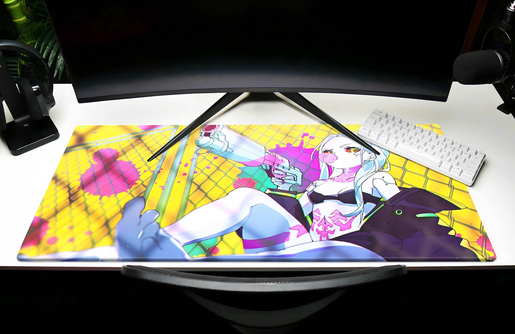 Cyberpunk Desk Mat XL Gaming Rebecca Edgerunners Mouse Pad / 2077 Game ...