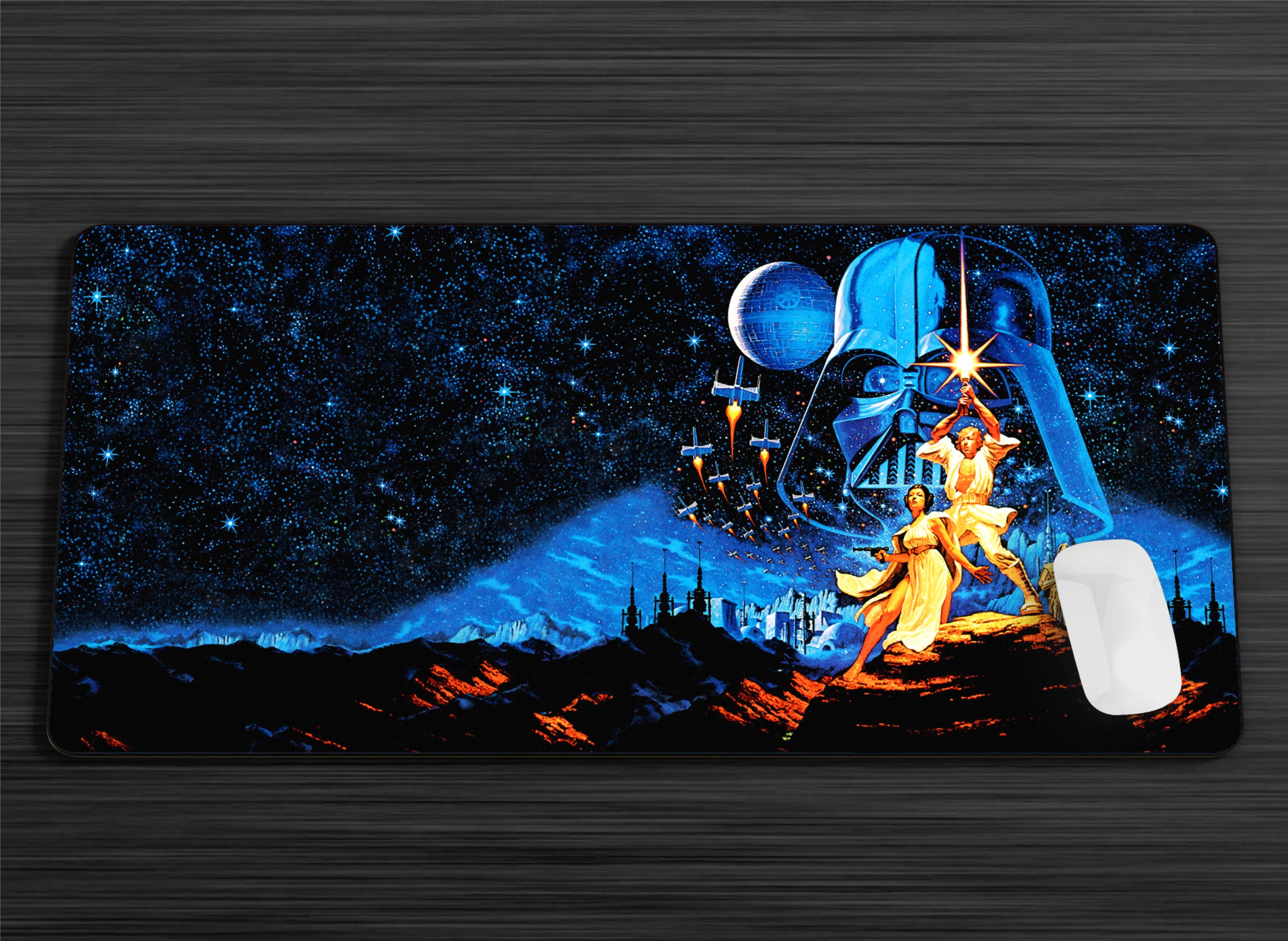 Star Wars Desk Mat A New Hope Mouse Pad / Gaming Play Mat Blotter Luke ...