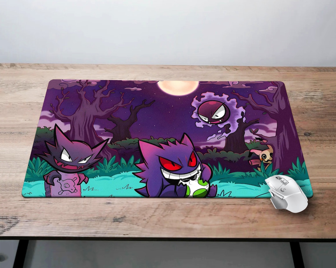 Ghost Pokemon Mouse Pad XL Desk Mat Gengar Gaming Play Mat Gift Office ...