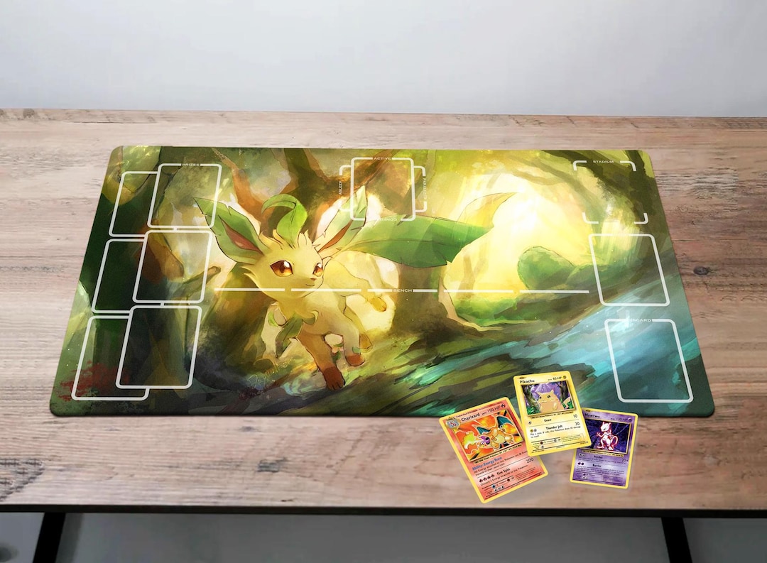 Leafeon Playmat Pokemon Card Mat Pokemon TCG Mat / Trading Card Gift ...